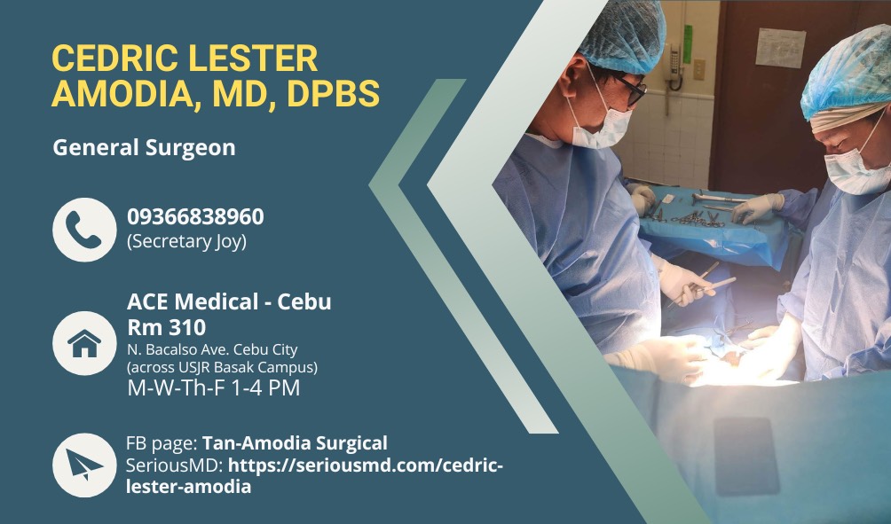 Dr. CEDRIC LESTER AMODIA, Cebu City, General Surgery | SeriousMD